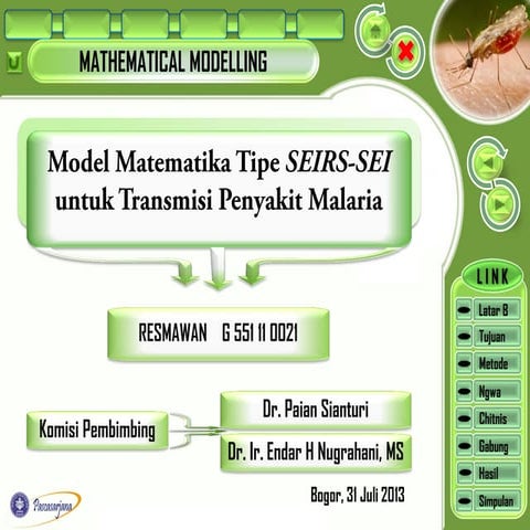 Mathematical modelling for malaria | PDF