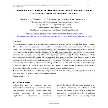 Mathematical Modelling of Fixed Bed Adsorption Column.pdf