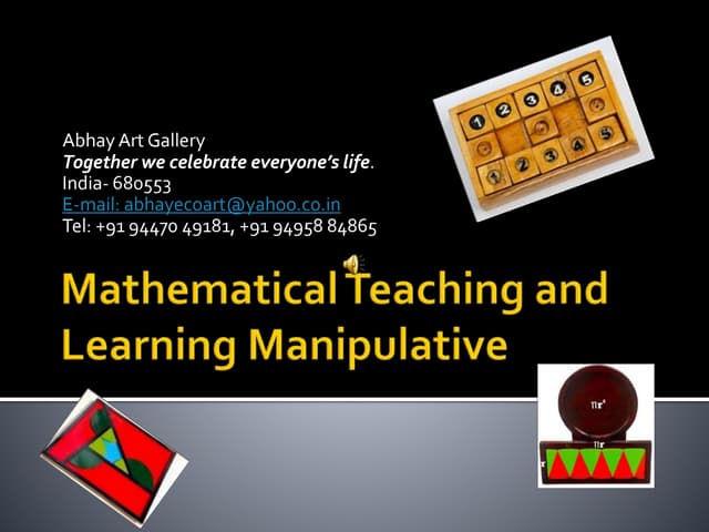 Manipulatives | PPTX | Model Toys | Hobbies & Interests