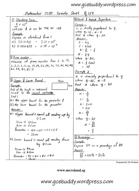 O level physics formula sheet | PDF