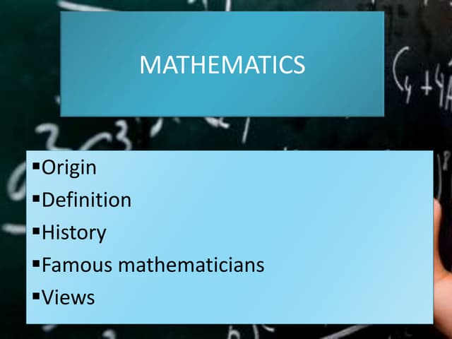 MATHEMATICS | PPTX