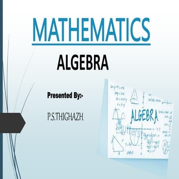 Algebra introduction given MATHEMATICS.pptx