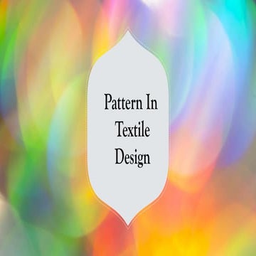 Maths pattern and Pattern of textiles in India | PPT