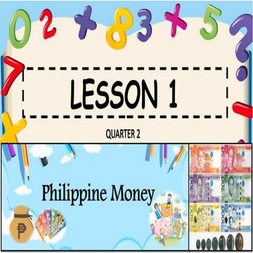 Philippine Money - Bills and Coins (Math 3) | PPTX