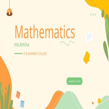 Mathematics for 10-11nth grade of high school | PPT
