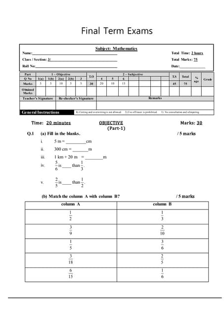 Class 2 CBSE Maths Sample Paper Term 1 Model 1 | PDF | Education