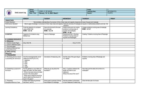Solving problem involving volume | DOCX | Education