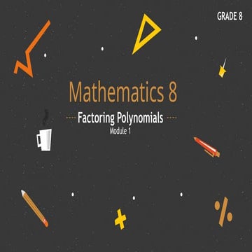 Mathematics 8 module 1 for high school students | PPTX