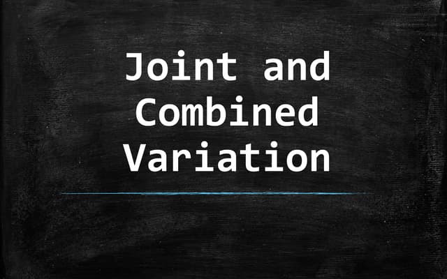 Combined Variation | PDF