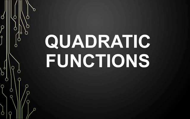 Transforming Quadratic Functions from General Form to Standard Form | PPTX