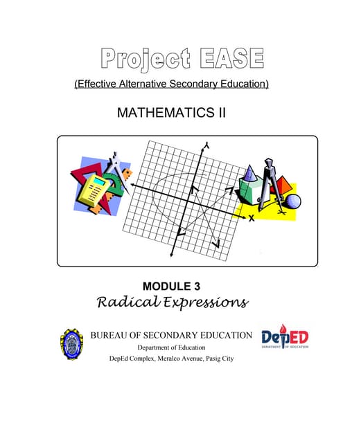 Module 4 Grade 9 Mathematics (RADICALS) | PPT
