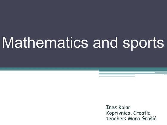 Maths in sports. | PPT