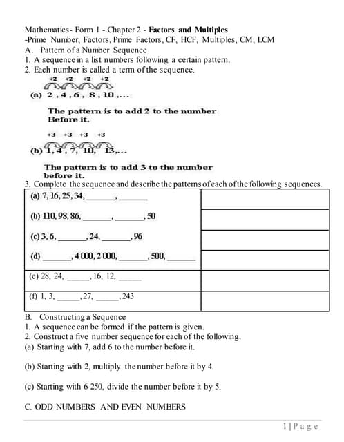 Mathematics Form 1-Chapter 1 Rational Numbers -Integers -Basic ...
