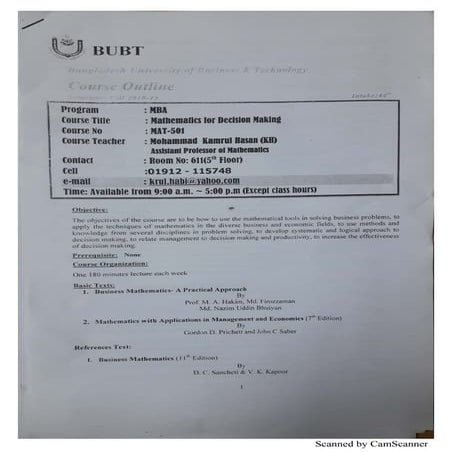MBA- Mathematics for decision making | PDF | North America Travel ...