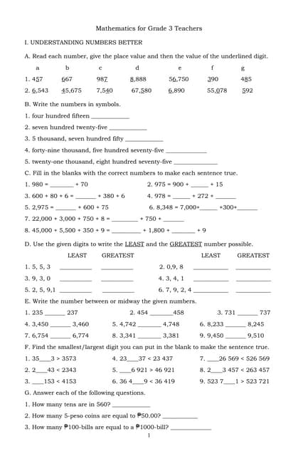 Class 2 CBSE Maths Sample Paper Term 1 Model 1 | PDF | Education