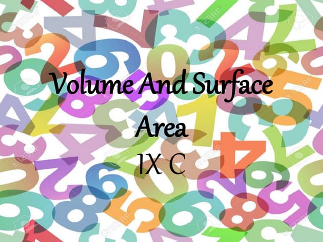 SURFACE AREA AND VOLUME | PPTX