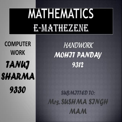 Mathematics magazine | PPT
