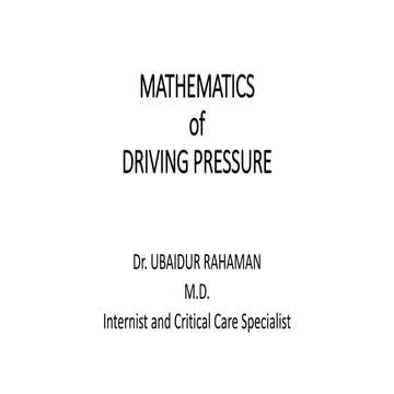 Mathematics of driving pressure pdf | PDF
