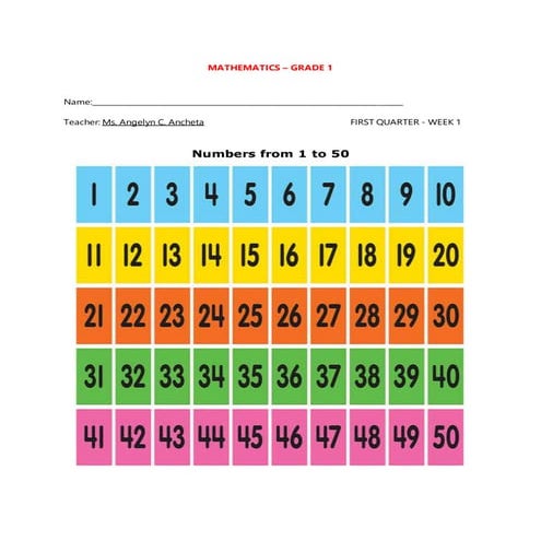 Mathematics q1 w1 | DOCX | Science
