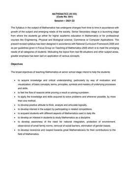 JEE Main 2014 Syllabus for Maths | PDF