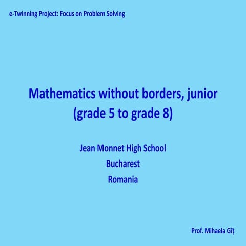 Mathematics without borders | PPT