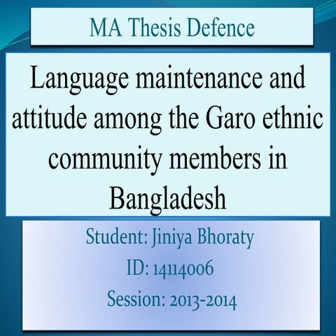 Language maintenance and attitude of Garo community members in ...