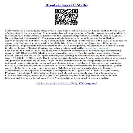 Math Essays | PDF | Educational Assessment | Education