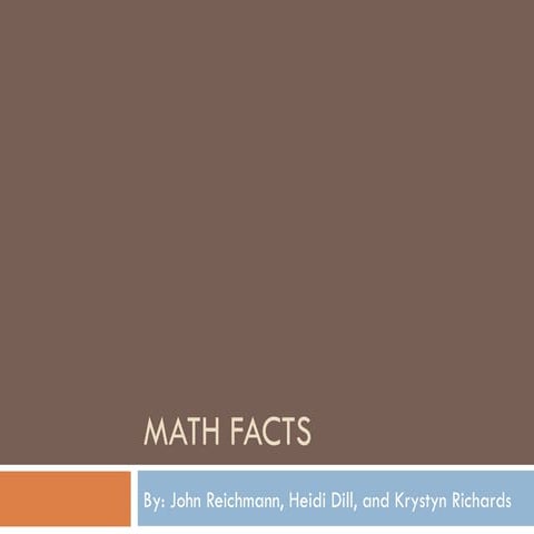 Math Facts | PPT