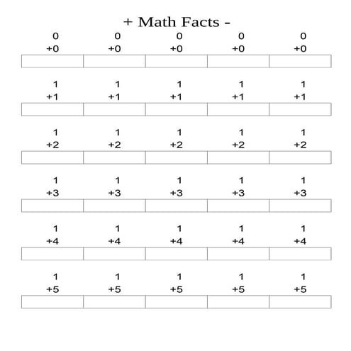 Math facts | PDF