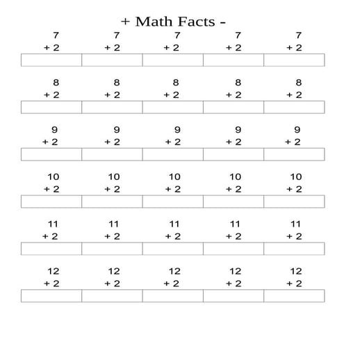 Math facts adding 2.2 | ODT | Education