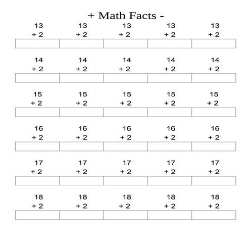 Math facts adding 2.3 | ODT