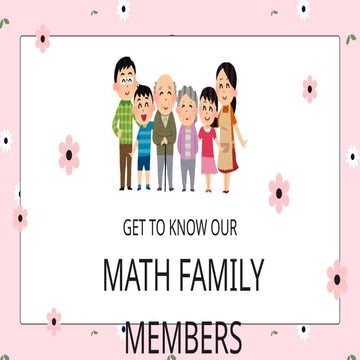 Math Family Members Presentation Title!! | PPTX