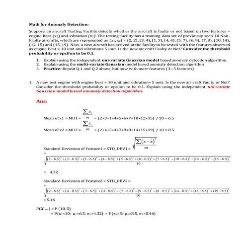 Math For Anomaly Detection Pdf