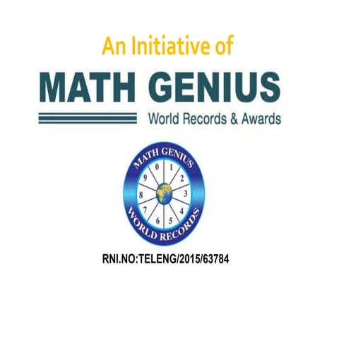 Math genius awards 2017 | PPT