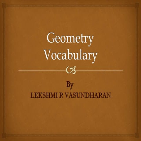 Math geometry vocabulary | PPT