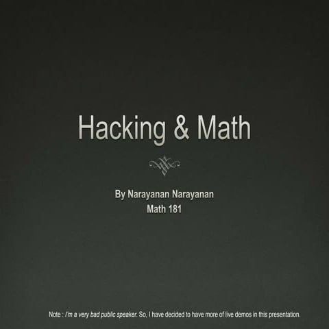 Math & Hacking | PPT
