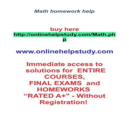 Math homework help | ODT | Private Equity | Business Banking & Finance