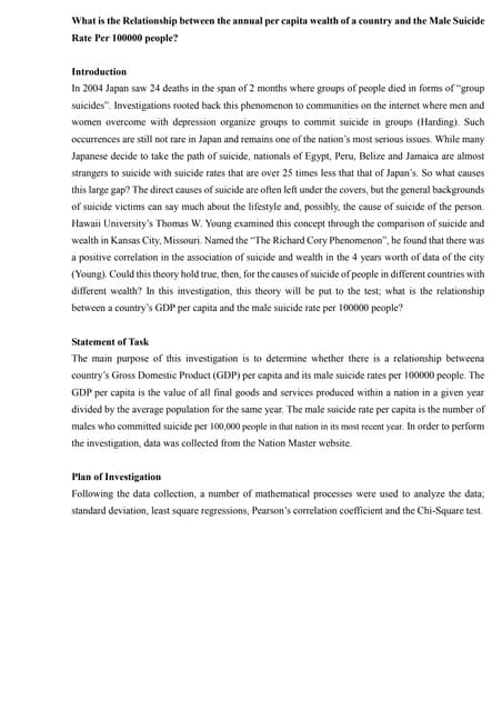 Ib math studies internal assessment final draft | PDF