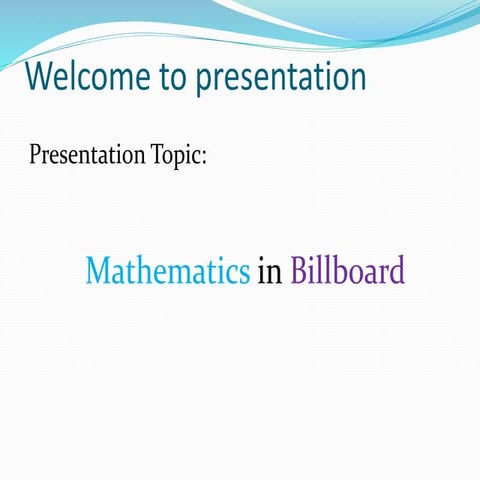 Math in billboard | PPT