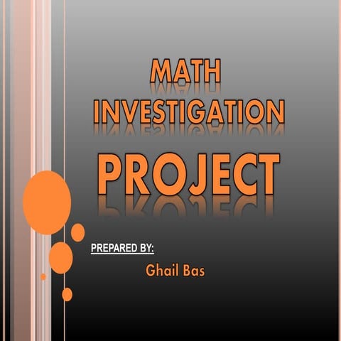 Math Investigation Project | PPTX