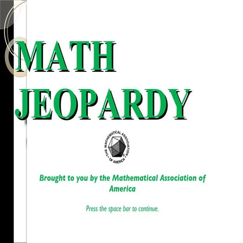 Math Jeopardy | PPT