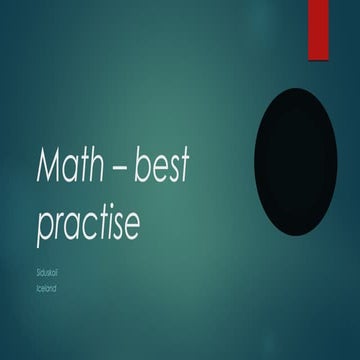 Math best practise Iceland | ODP