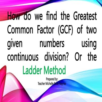 Greatest Common Factor | PPTX