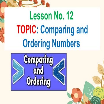 Order of Numbers.pOWERPOINT PRESENTATIONSSS | PPTX