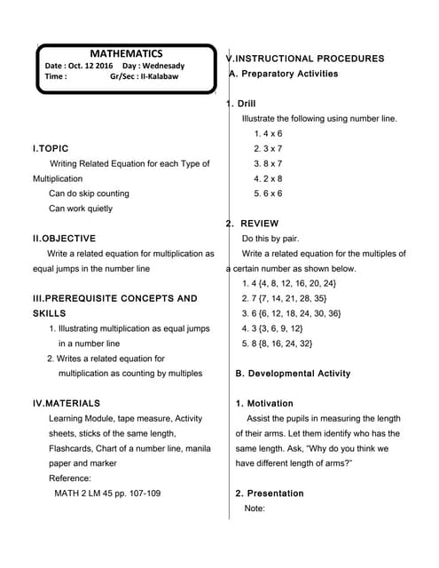 GRADE 4 FILIPINO LESSON PLAN | DOC