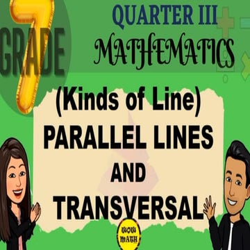 MATH LINES. A GUIDE LESSON FOR GRADE SEVEN | PPT