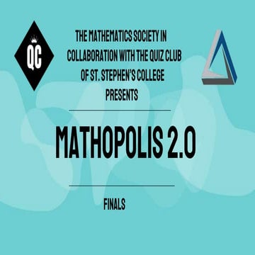 Mathopolis 2.0, A Numbers Quiz by St Stephen's College | PPT