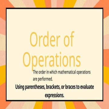 Math Order of Operations Presentation Pink Yellow and Orange Retro ...