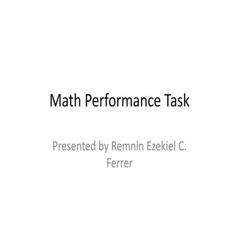 Math Performance Task (Broiler Chicken) | PPTX