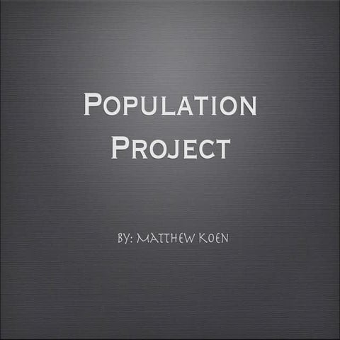 Math population project keynote | PPT